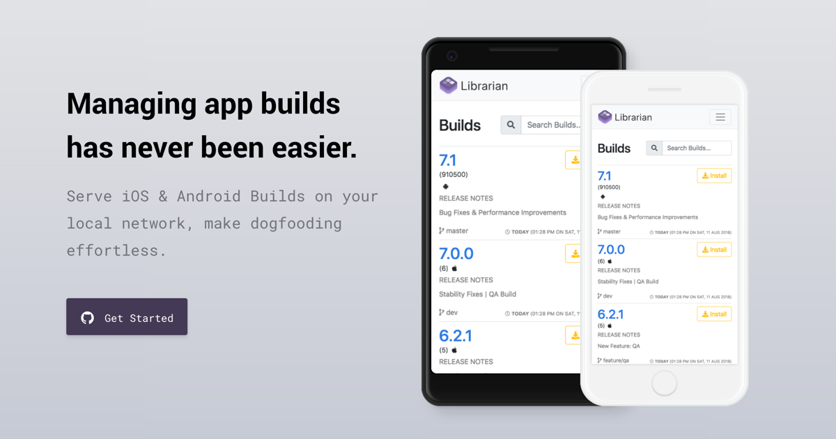 Librarian – Easily host your iOS and Android builds locally!